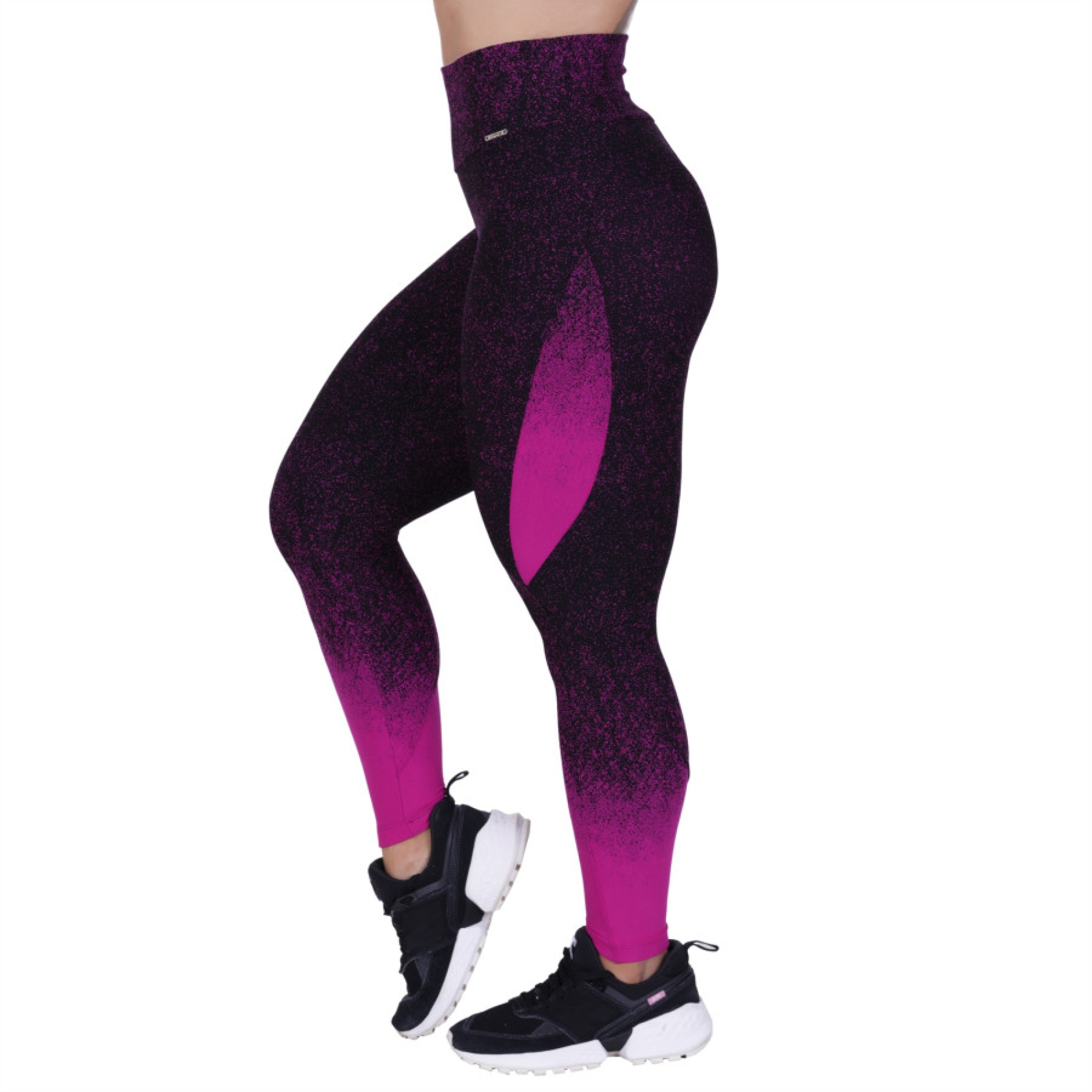 Legging Academia Degrade Recortes Cós Alto Poliamida Or - Orbis Fitness